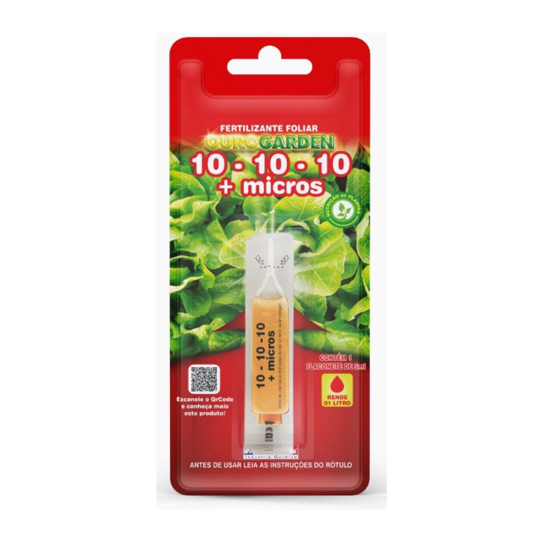 OuroGarden Fertilizante Foliar 10-10-10 + Micros Mineral Misto